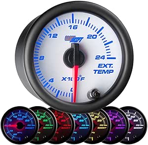Amazon.com: GlowShift White 7 Color 2400 F Pyrometer Exhaust Gas ...