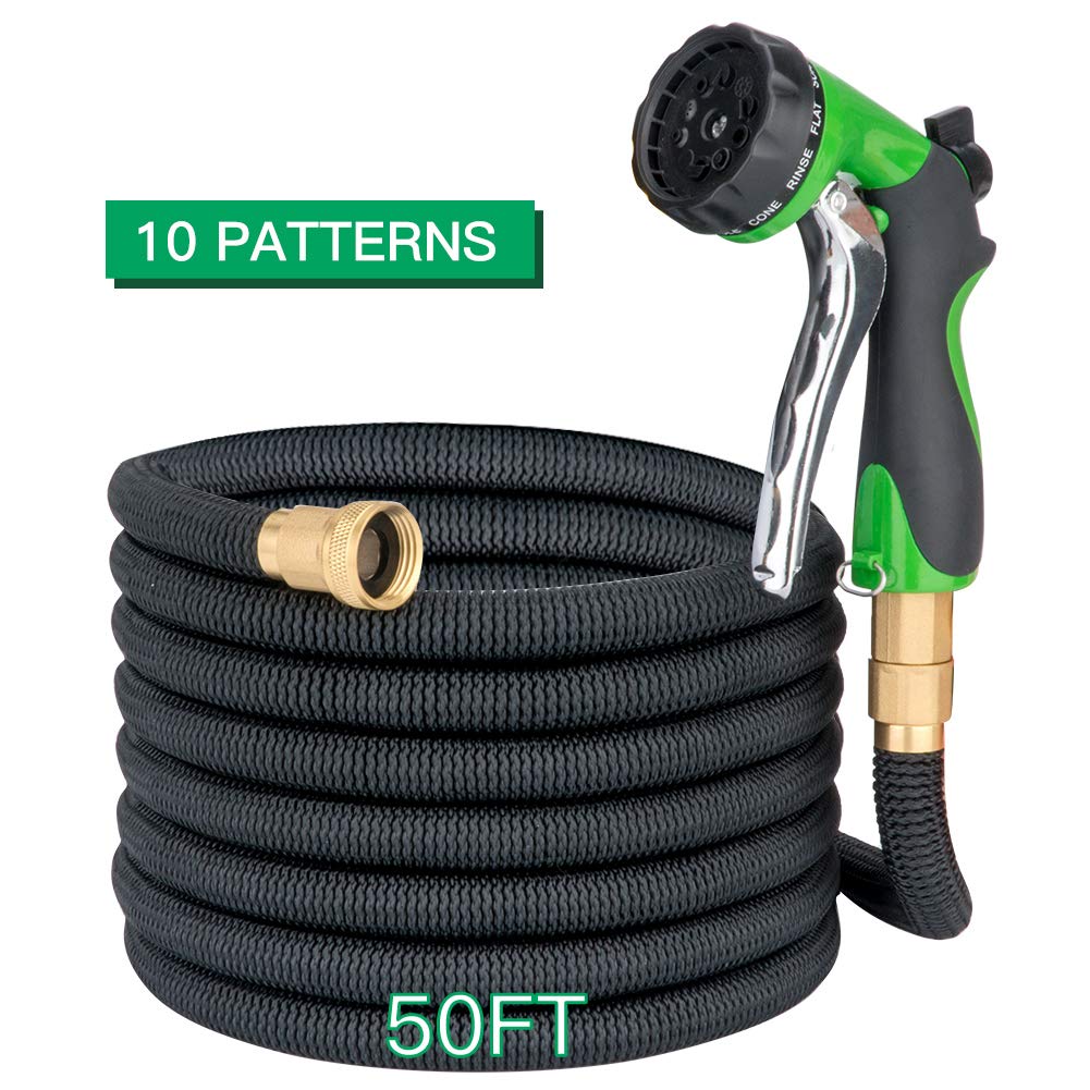 Melnor Garden Coil Hose with All Brass Connectors and Storage Rack ...