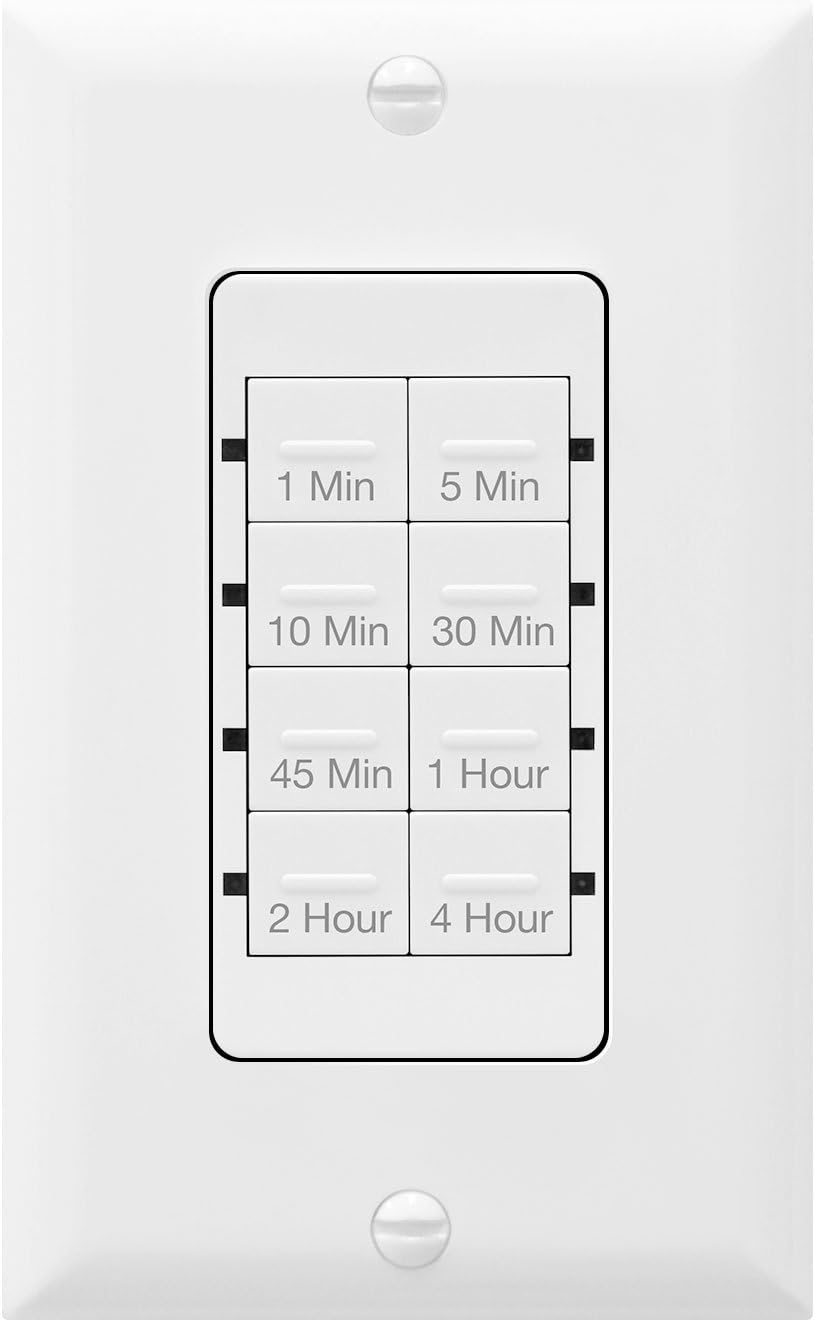 TOPGREENER Countdown Timer Switch, In-Wall Electrical Switch for Fans ...