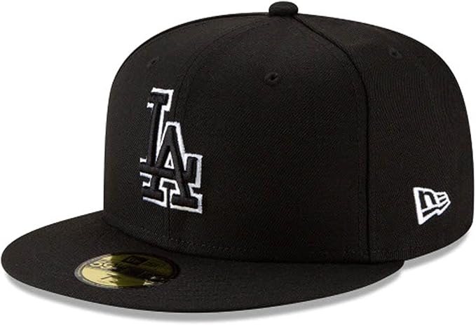 New Era Men's MLB Los Angeles Dodgers Basic 59Fifty Fitted Hat Black ...