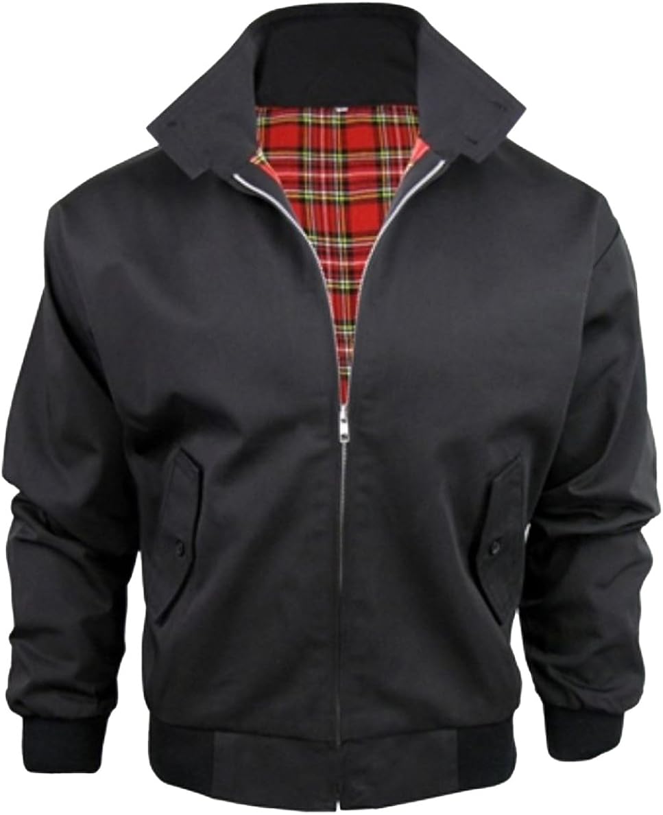 G5 Apparel Boy's Classic Harrington Bomber Jacket - Tartan Lining for ...