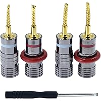 Amazon.com: Arklove 2Pack pin to Banana Female Screw-Type Connector ...