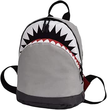 LOCOMO 3D Shark Teeth Backpack School Bag Rucksack Book Bag Cute Animal ...