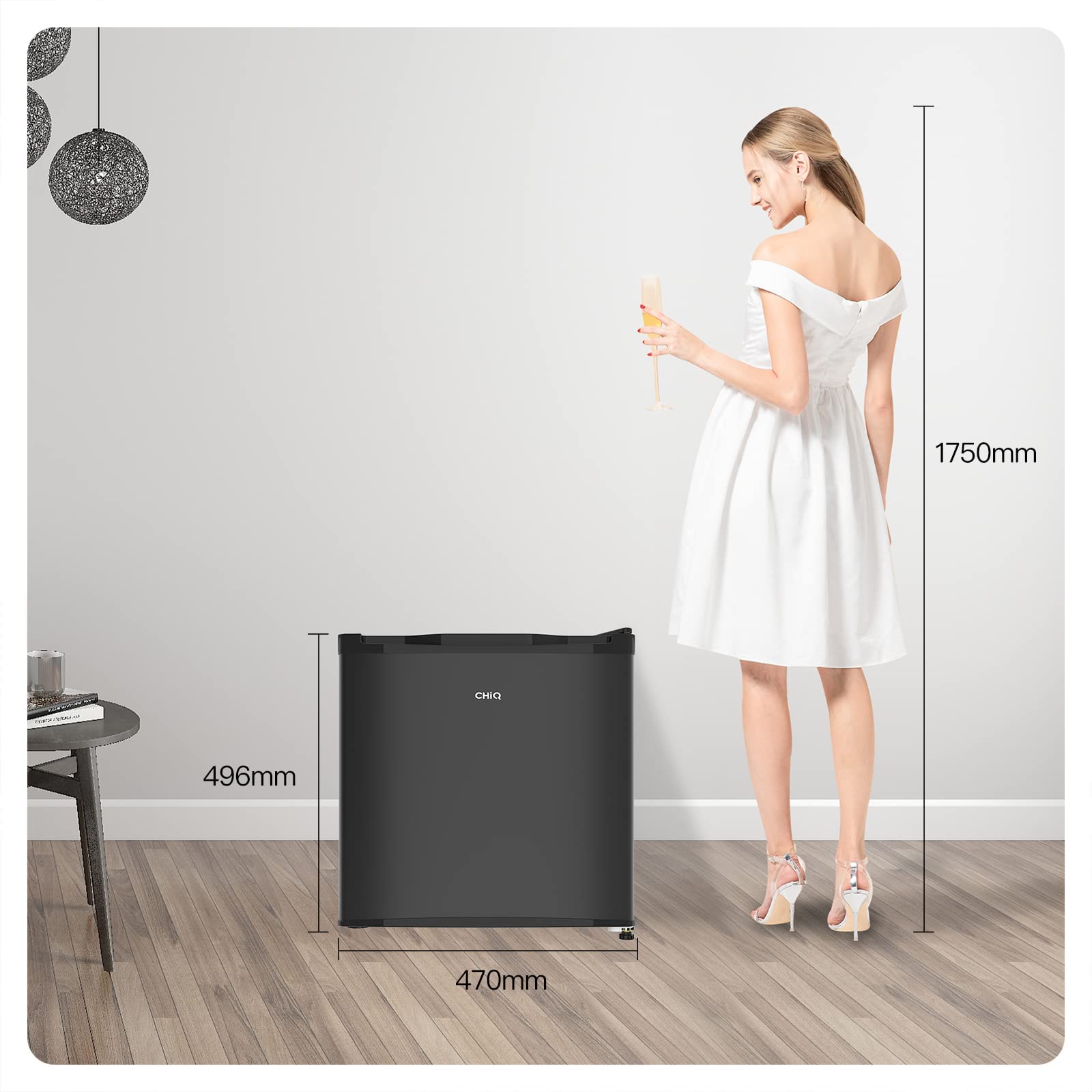 Mua CHiQ CSD46D4, 46L, Mini Fridge for Bedrooms, 35dB, 12 Year ...