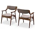 Amazon.com - Giantex Wooden Dining Chairs Set of 2, Velvet Upholstered Kitchen Chairs w/Padded ...