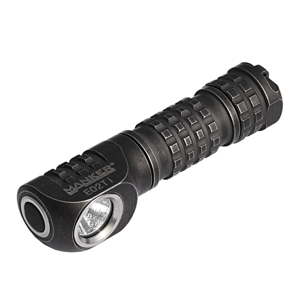 Manker E02 Ti Stonewash Titanium Aaa Flashlight 180 Lumen Angle ...