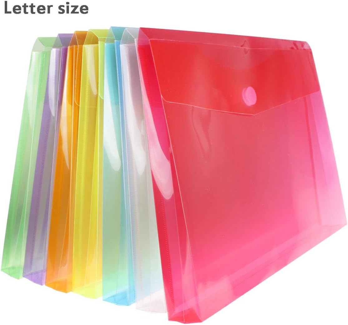 Amazon.com : Poly File Envelopes Letter Size with Hook & Loop Closure 1 ...