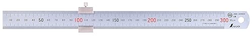 Shinwa 76752 300mm Metric Steel Rule with Ruler Stop in Oman | Whizz Rulers