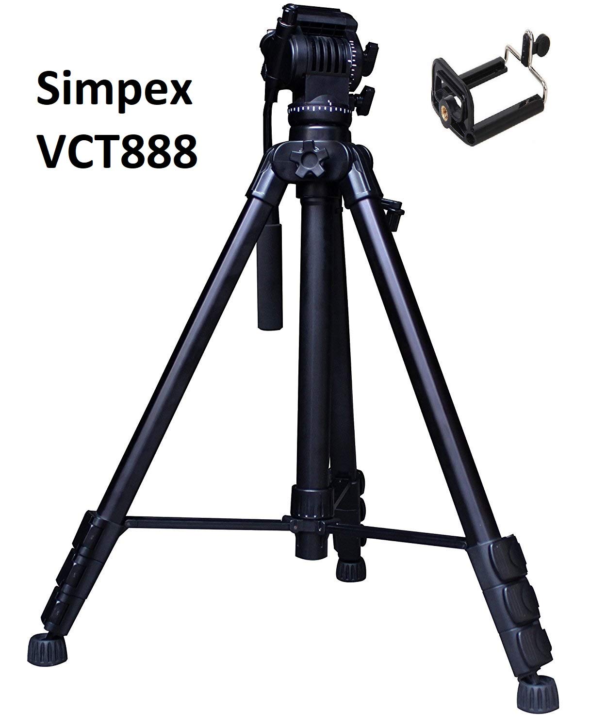 Buy Simpex VCT- 888RM Tall Video and Photo Professional Tripod Online ...
