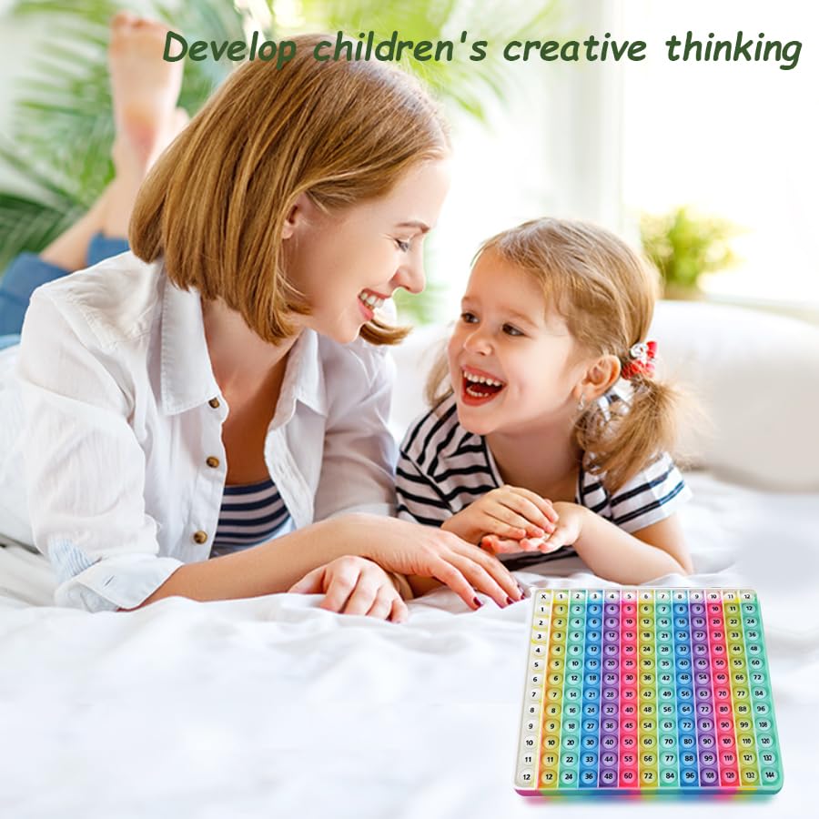 Rainbow Multiplication Table Pop Fidget Toy, Educational Math Learning ...