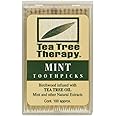 Amazon.com: Tea Tree Therapy, Toothpicks Mint Tea Tree, 100 Count ...