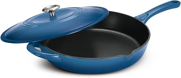 Amazon.com: Tramontina enameled cast iron 12" covered skillets: Kitchen ...