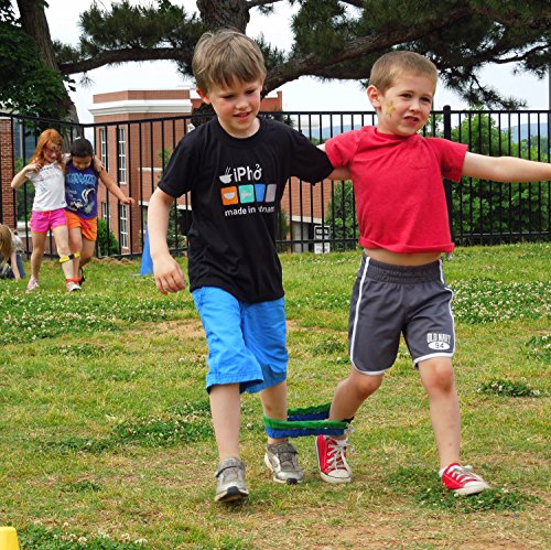 Joyousa Three Legged Race - Set of 4 Bands with Velcro Strap - Fun 3 ...