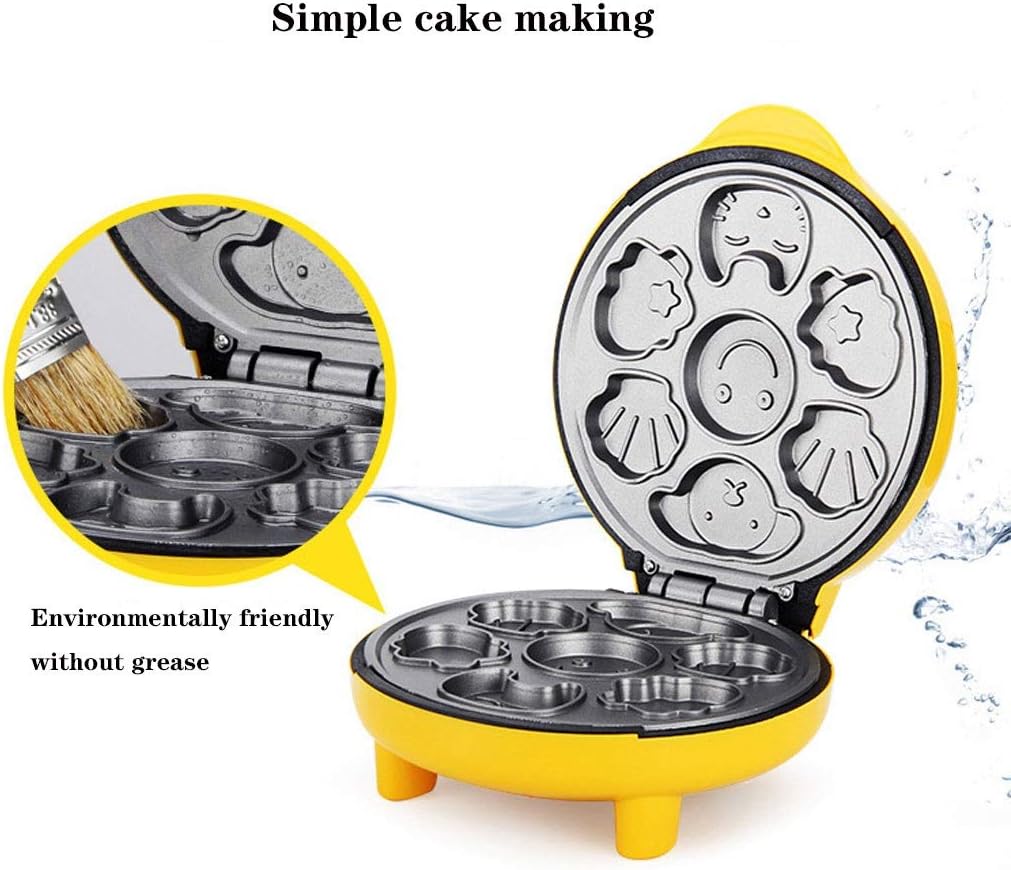 Review Cartoon Mini Cake Maker, Household Automatic Children’s Bread ...
