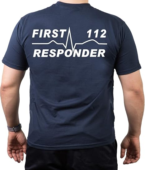 T-Shirt Navy, First Responder 112: Amazon.de: Bekleidung