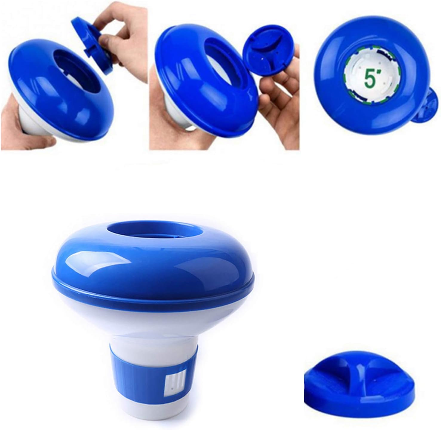 Fengshunte 5 Inches Swimming Pool Floating Chemical Chlorine Dispenser ...