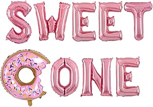 Amazon.com: Sweet One Balloons,Donut First Birthday Balloons,Sweet One ...