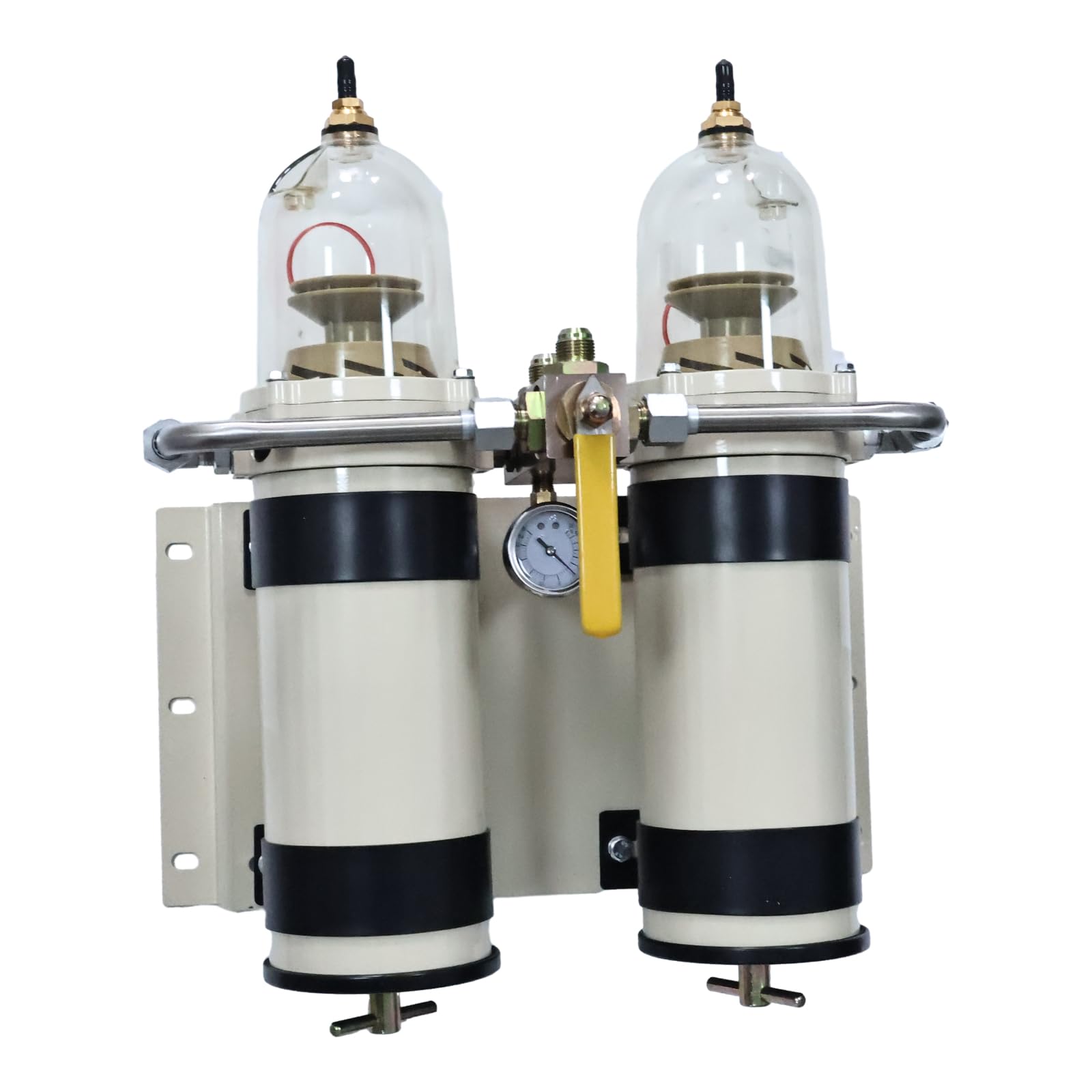 HOLDWELL Dual Turbine Fuel Filter Water Separator Assembly compatible ...