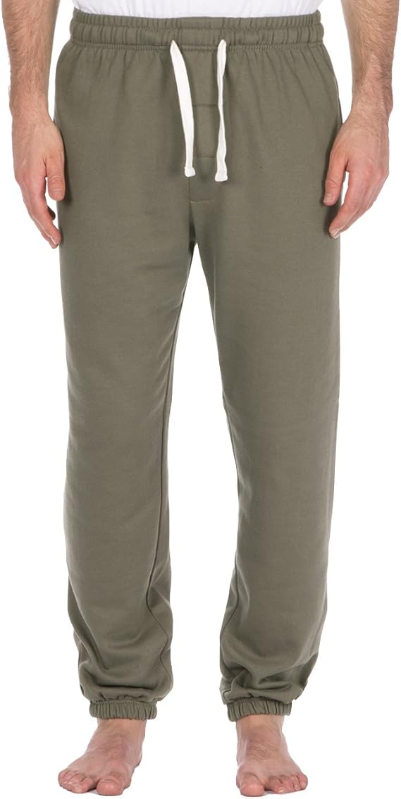 Red Tag Men's Cotton Rich Plain Jog Pants with Drawcord Khaki S at ...