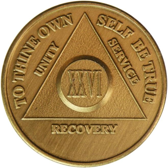 26 Year Bronze AA (Alcoholics Anonymous) – Sober / Sobriety / Birthday ...