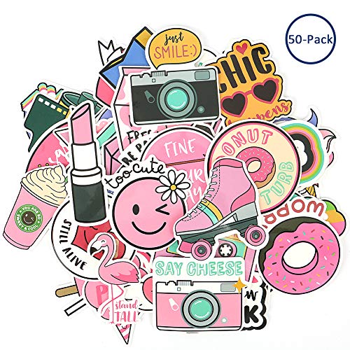 Buy 50PCS Pink Lollipop Laptop Sticker, Bosiwee Cute Pink Cartoon ...