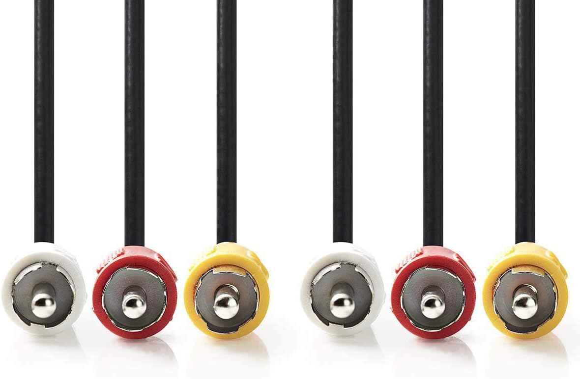 KnnX 28131 | Composite Audio Video Stereo Cable | 3 x RCA Phono male to ...