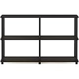Amazon.com: Furinno Turn-N-Tube 3-Tier Wide Display Shelf, Espresso ...