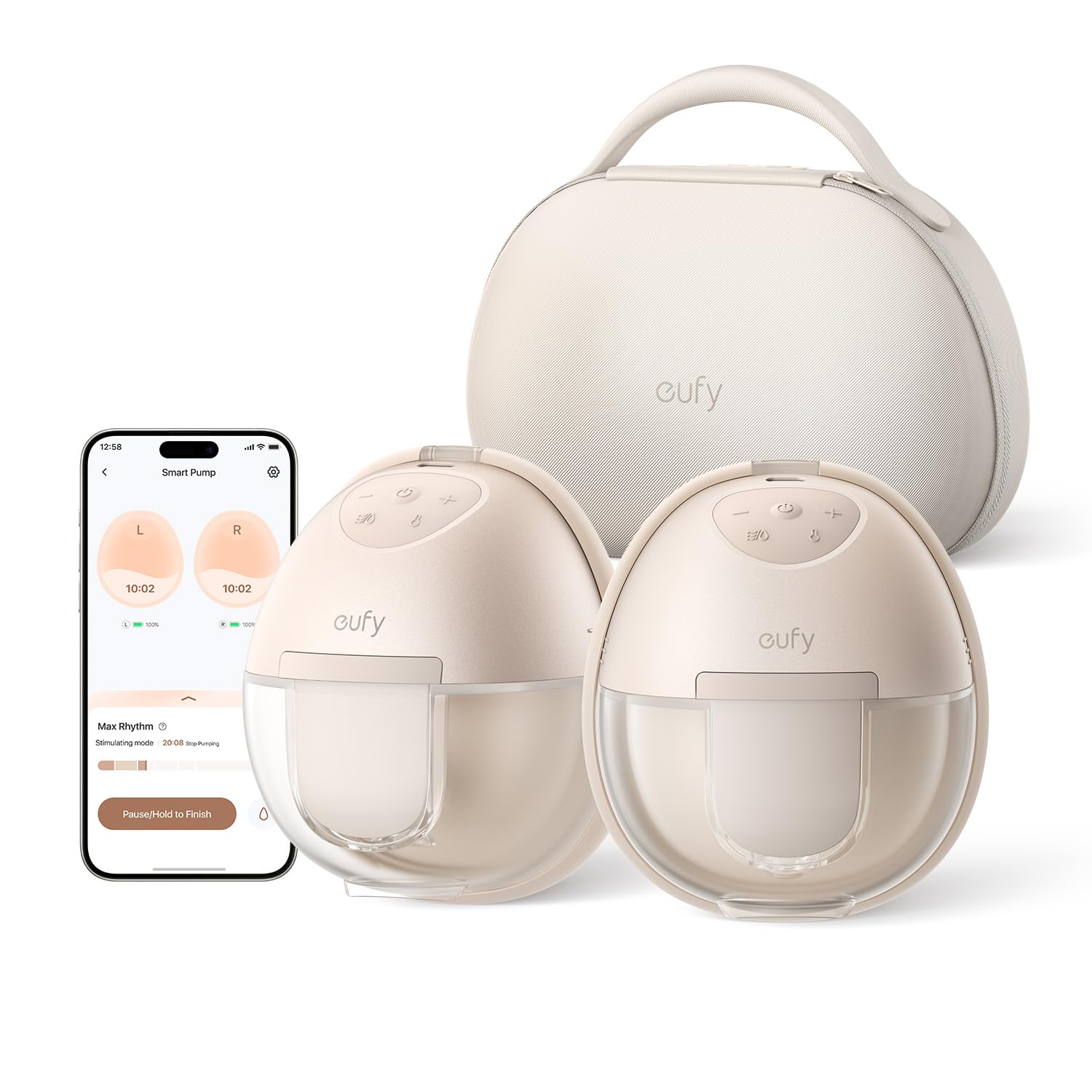 eufy Wearable Breast Pump S1 Pro, Electric Hands-Free Breast Pump with Heating Technology ...
