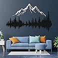 Amazon.com: NORTH KAISER Metal Wall Art - Mountain Forest Metal Wall ...