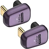 Amazon.com: Poyiccot 180 Degree USB C Adapter 240W, 2-Pack U Shape USB C 180 Degree Angled USB 4 ...