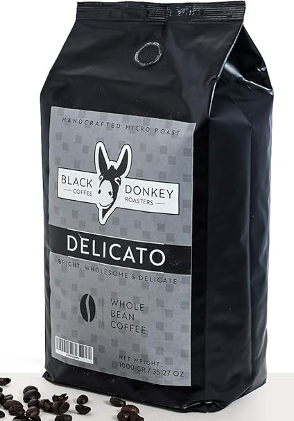 Black Donkey Coffee Roasters - 1KG Whole Coffee Beans (DELICATO ...