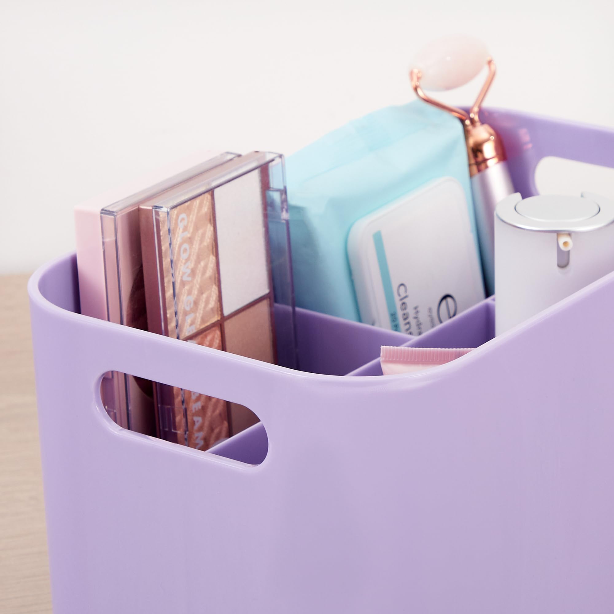 STORi Bliss 5-Compartment Plastic Cosmetic Organizer | Lilac ...