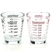 Amazon.com | Shot Glasses Measuring cup Liquid Heavy Glass Wine Glass Espresso Shot Glass 26 ...