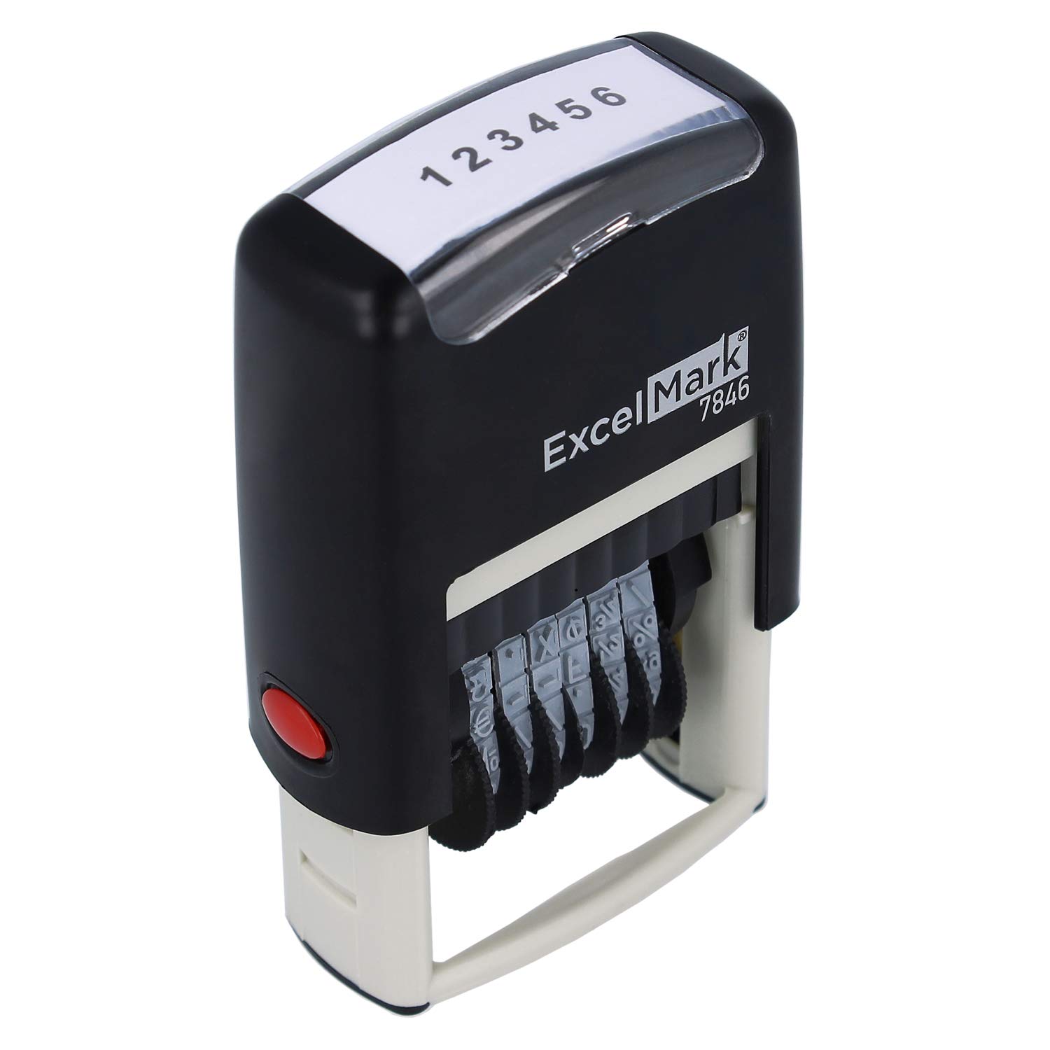 Mua ExcelMark Self-Inking Rubber Number Stamp, Black Numbering Stamp, 6 ...