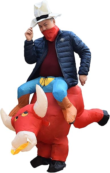 Amazon.com: JYZCOS Inflatable Bull Rider Costume for Adults Men Women ...
