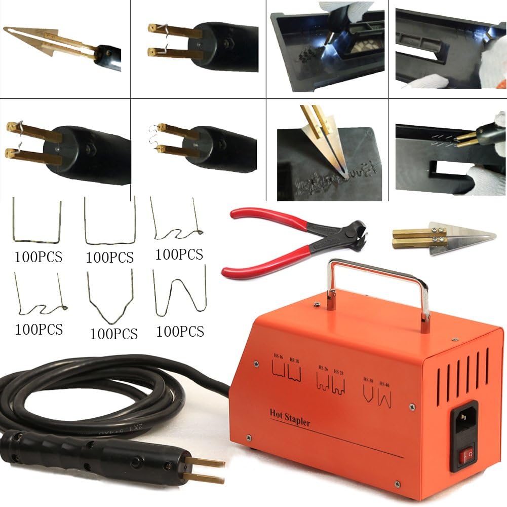 Hot Stapler Plastic Repair Kit Hot Staple Gun Kit with 600 Staples Hot ...