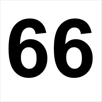 3 x black wheather-proof number decals in high qualitiy, number" 66 ...