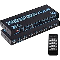 Amazon.com: Enbuer HDMI Matrix Switch 4x4, 4K HDMI Matrix Switcher Splitter 4 in 4 Out Box with ...