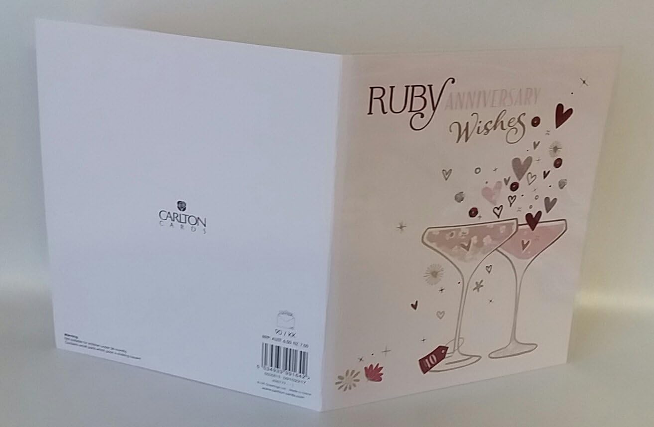 Ruby 40TH Wedding Anniversary Wishes Card – BigaMart