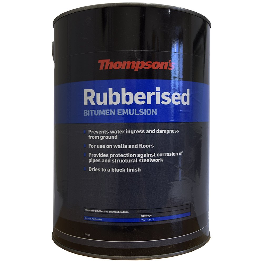 Thompsons Rubberised Bitumen Emulsion Black (5 Litre): Amazon.co.uk ...