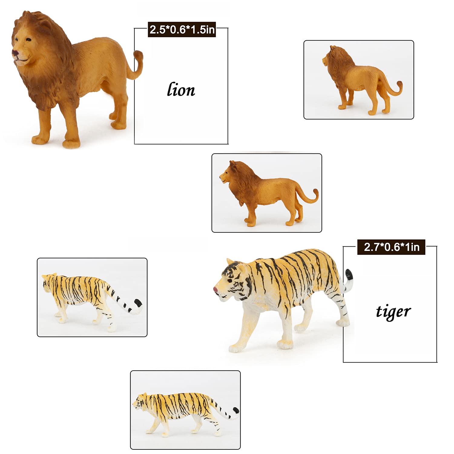 Mua 12 Pcs Safari Animals Figures Toys Set, African Jungle Realistic ...