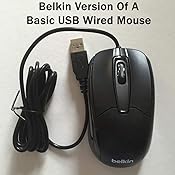 Amazon.com: Belkin 3-Button Wired USB Optical Mouse with 5-Foot Cord ...