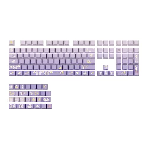 EPOMAKER Moonlit Bunny 138 PBT Keycaps Set, Side-Printed, Side-lit ...