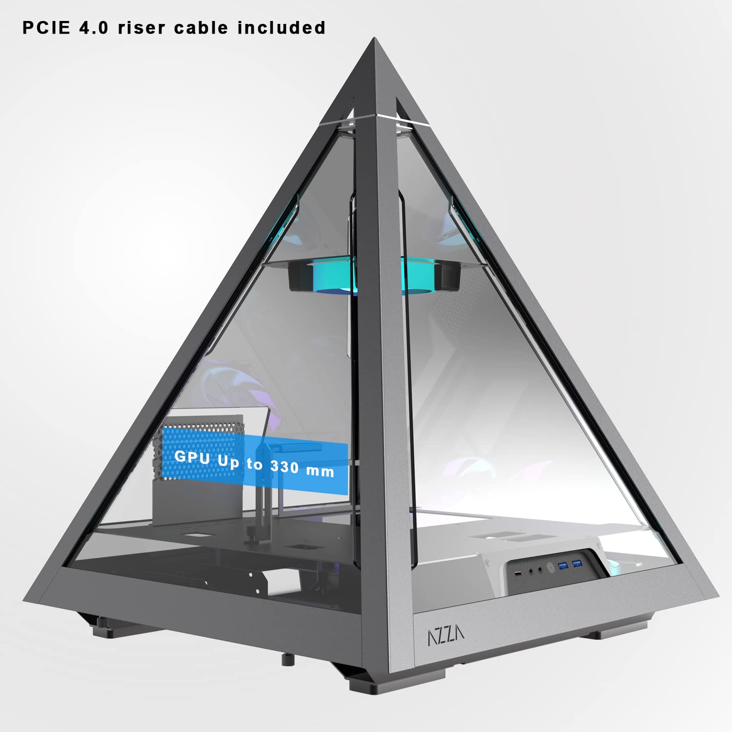 Mua AZZA Pyramid L PCIE 4.0 - All Sides Tempered Glass ATX Mid Tower ...