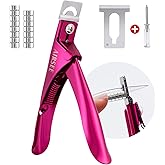 Amazon.com : White Acrylic Nail Clipper, Dial Clippers with Sizer ...