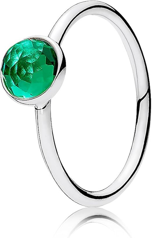 Pandora - Anillo Pandora plata cristal verde mes mayo: Amazon.es: Hogar