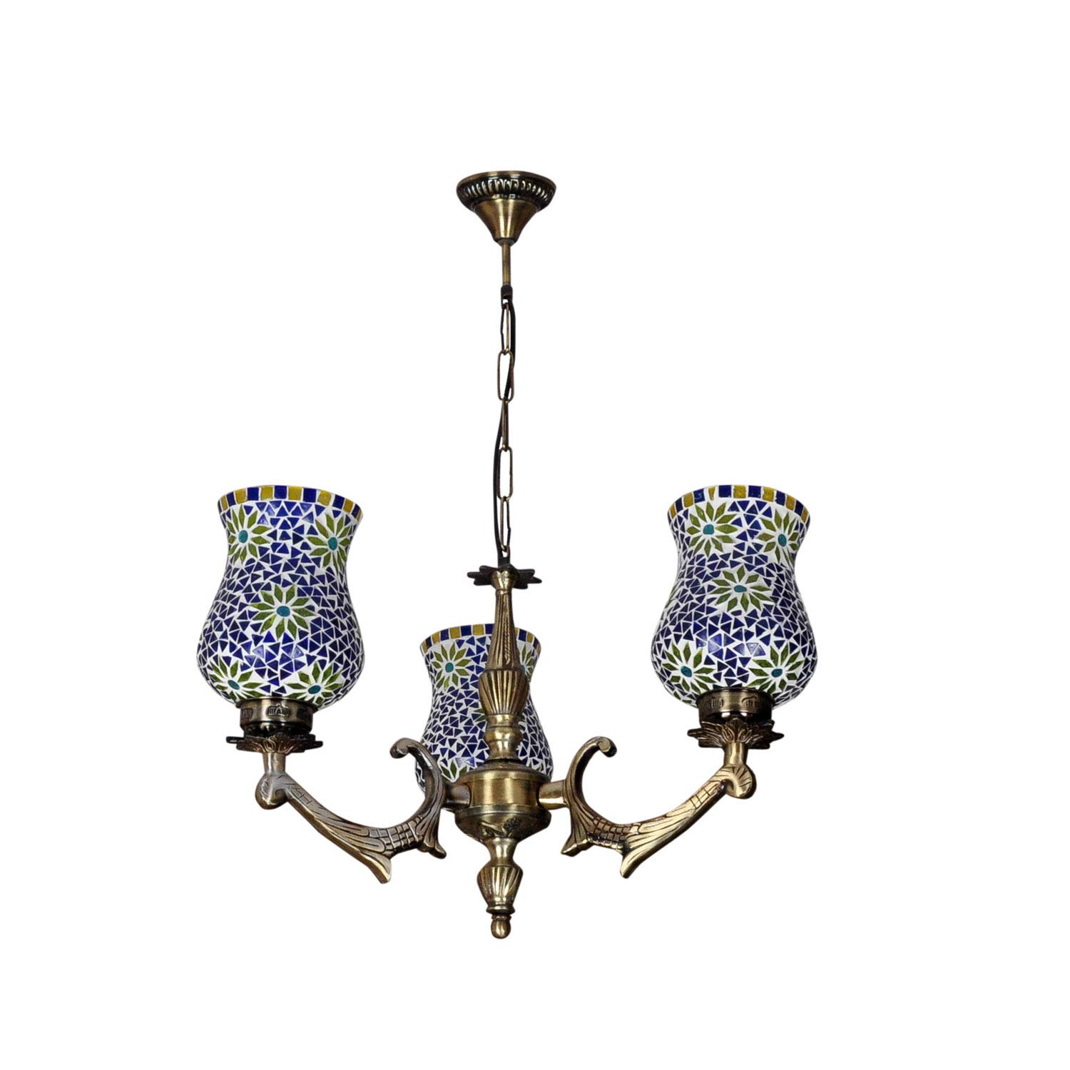 buy-lalhaveli-jhumar-light-best-for-ceiling-blue-color-glass-3-lamps