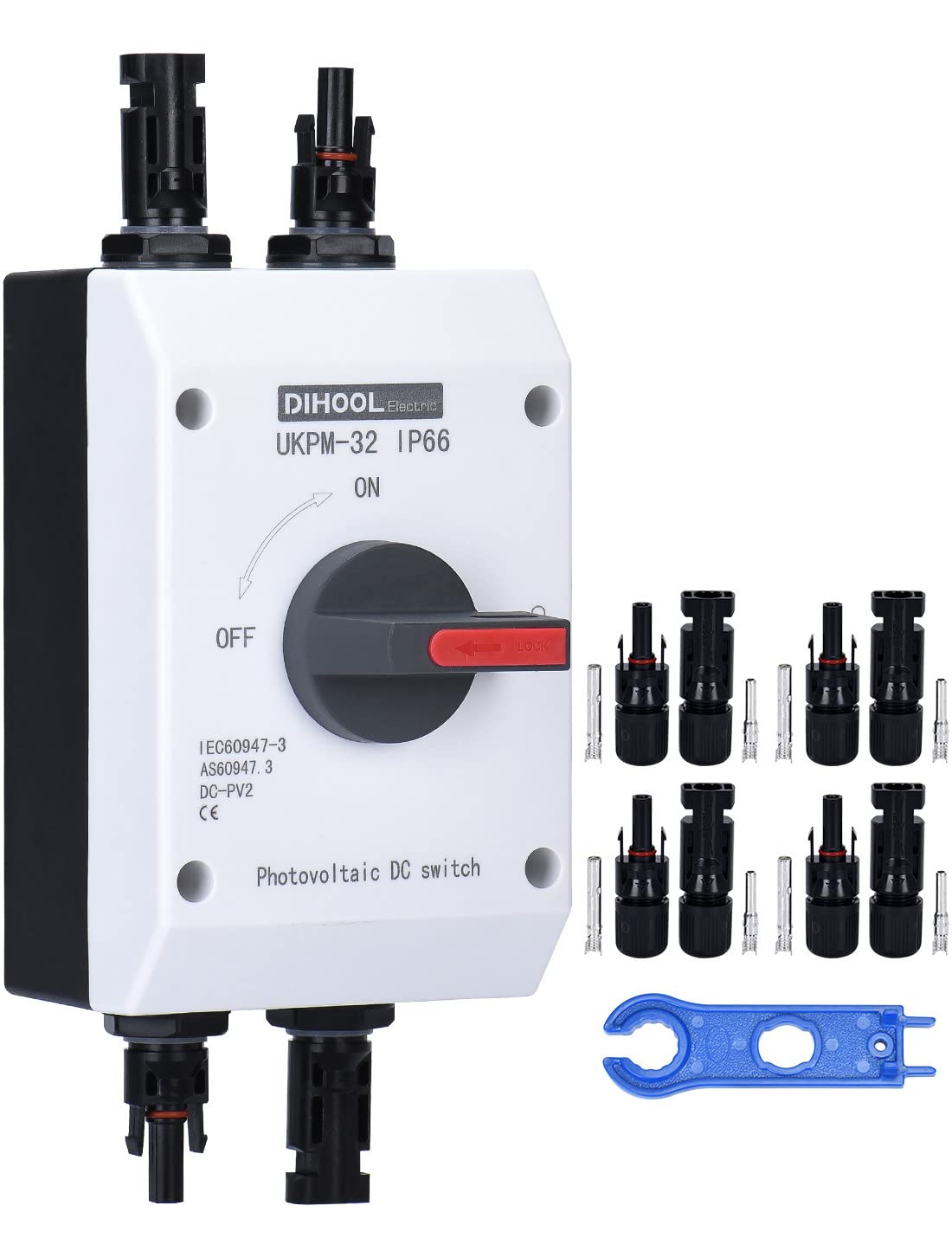 Mua DIHOOL DC Isolator Circuit Breaker IP65 Waterproof 32A 1200V PV Combiner Box for Solar ...