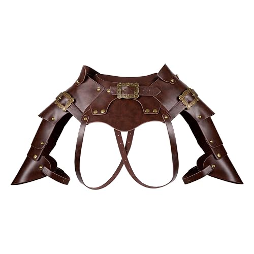 HZMAN Men Steampunk Adjustable Faux Leather Body Chest Harness Shoulder ...