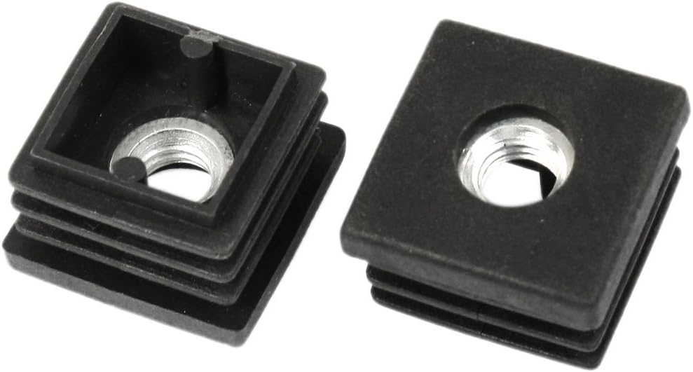 sourcingmap 25mm x 25mm x M8 Threaded Square Tube Inserts Caps ...